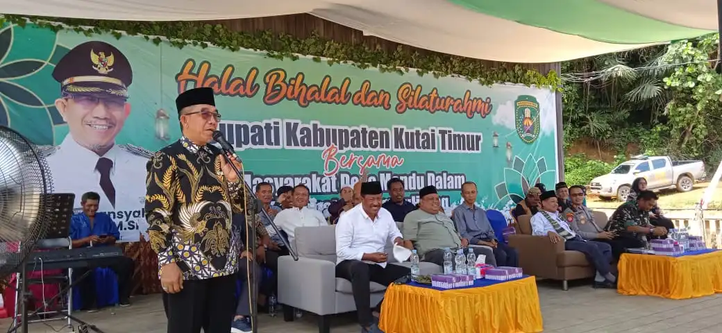 Perayaan Tradisi dan Silaturahmi di Mandu Dalam, Bupati Kutim Hadiri Halal Bihalal Bersama ...
