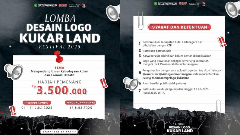 Dispar Kukar Gelar Sayembara Logo Kukar Land 2025, Wadah Kreativitas ...